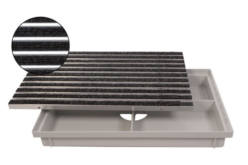 Arnts | Aco Systems DRAINMAT SMALL ALUMINUM/RUBBER MAT