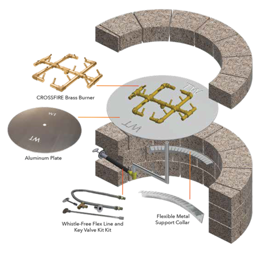 Arnts | Linzel WARMING TRENDS PAVER KIT 30" CIRCULAR 180K BTU (65K ...